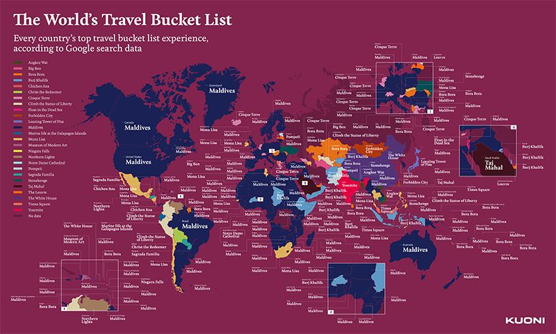 The world’s most popular travel bucket list experiences