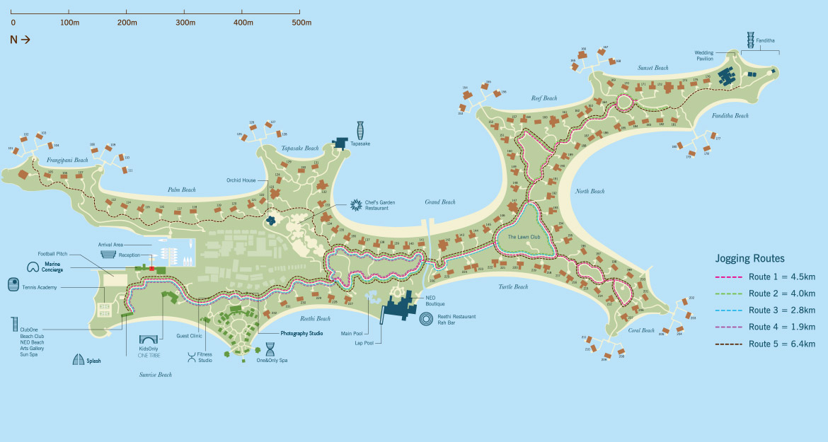 One&Only Reethi Rah island map - Kuoni Travel